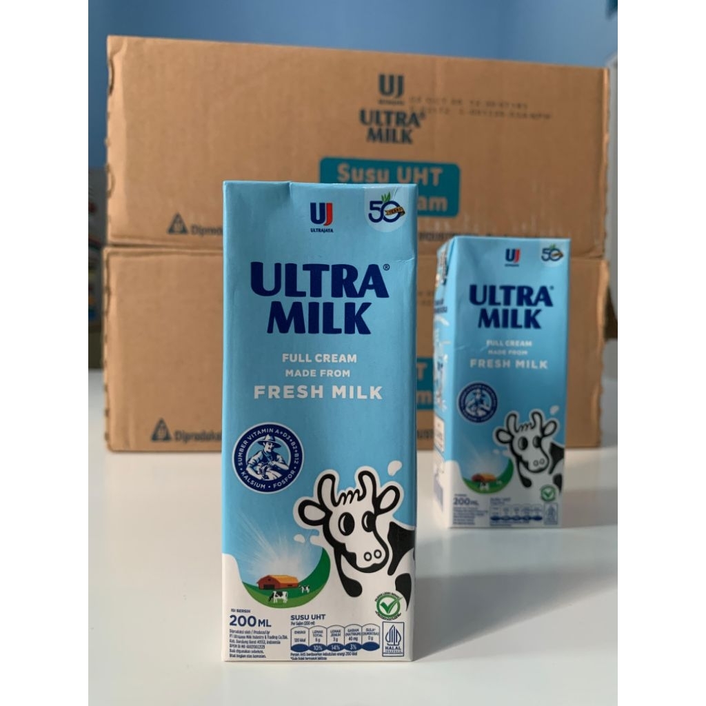 Jual Susu UHT Ultra Milk Full Cream Ukuran 200 Ml | Shopee Indonesia