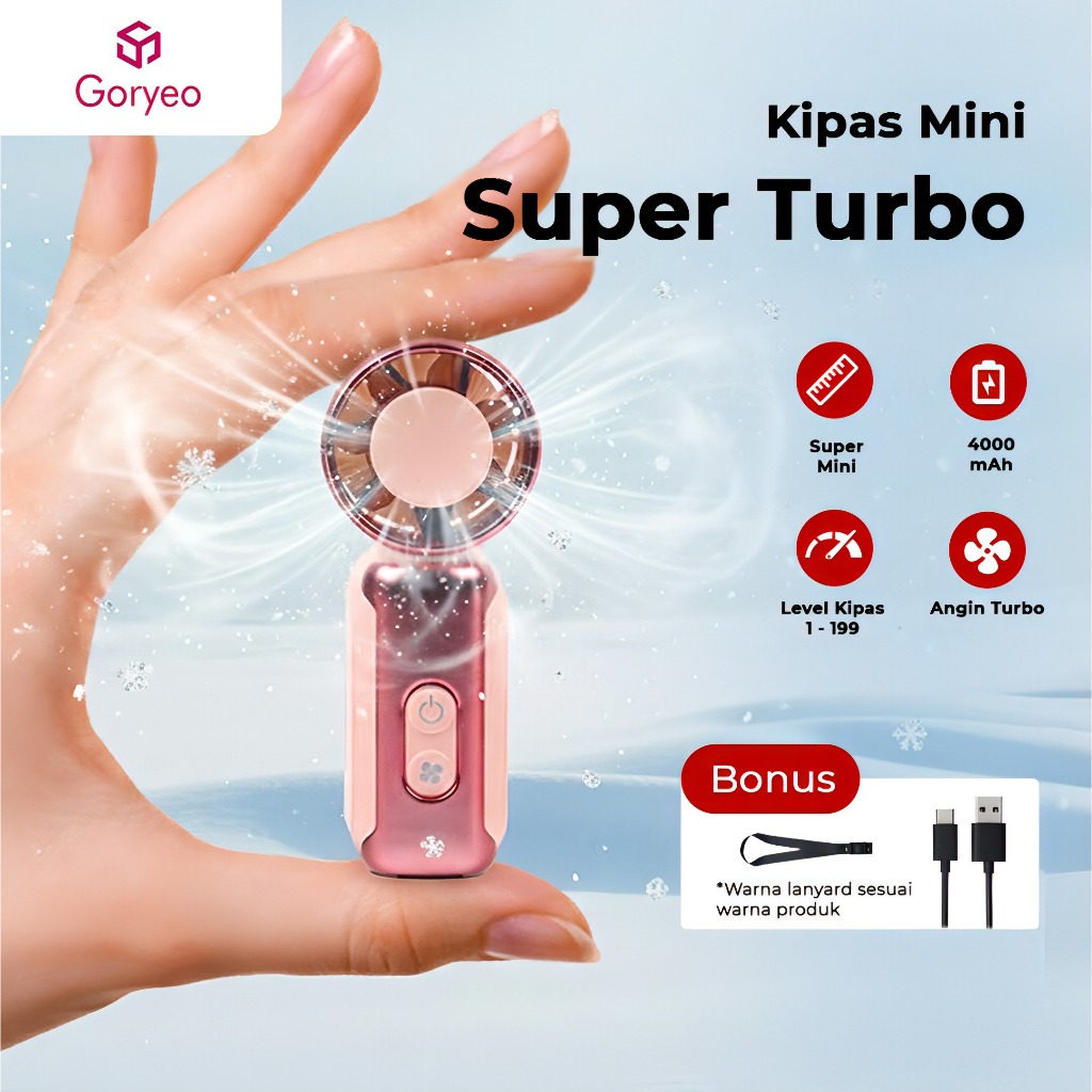 Jual Goryeo Kipas Angin Mini Genggam Kipas Saku High Speed Kipas Mini ...
