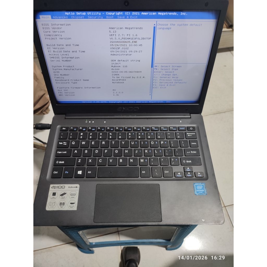 Jual Notebook Axioo Mybook 11g Celeron N4000 DDR 4GB RAM minus | Shopee ...