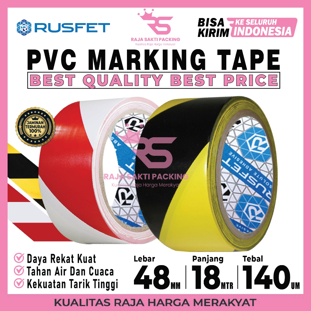Jual PVC Marking Floor Police Line Lakban Lantai 2inch 48mm X 18meter ...