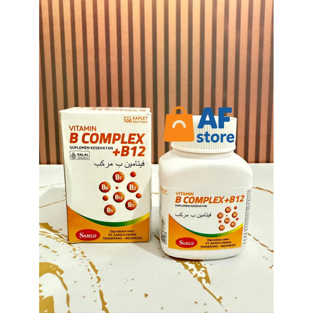 Jual VITAMIN B COMPLEX + B12 SAMCO BOTOL 100 Kaplet - Vitamin B1 B6 B12 ...
