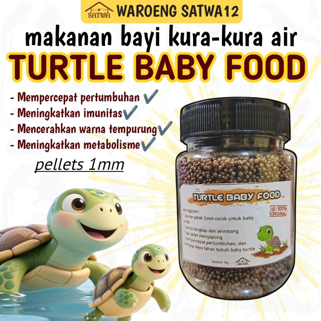 Jual 110GR PAKAN ANAKAN BAYI KURA KURA AIR BRAZIL RES CST DAMER LABI ...