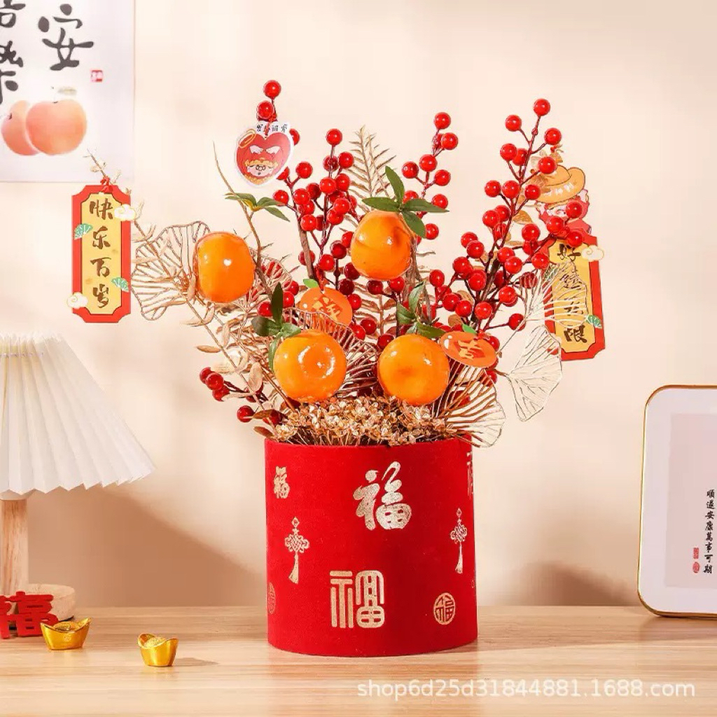 Jual Bucket fu Decoration Blessing / buket bunga sakura cny 2026/ Bunga ...