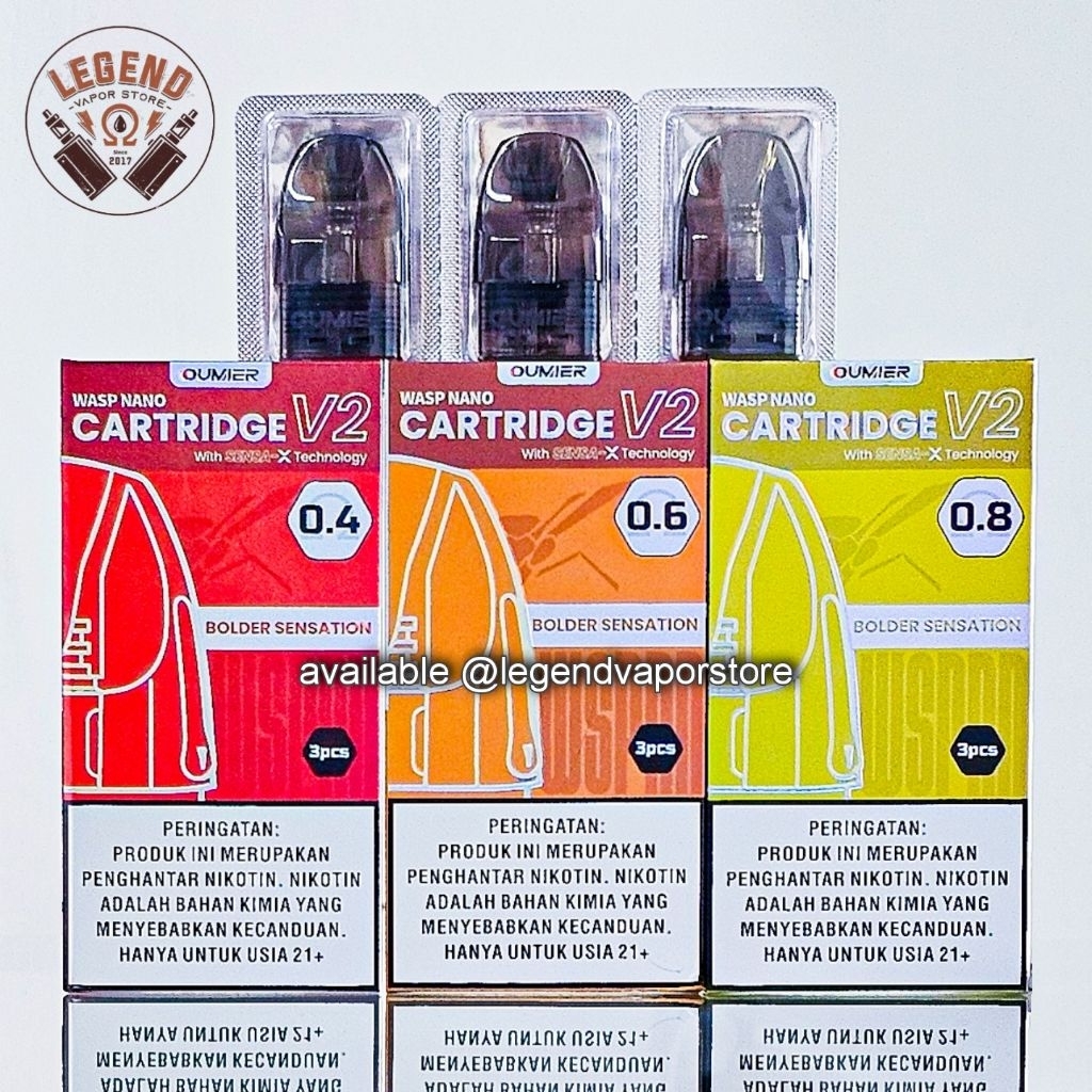 Jual CARTRIDGE WASP NANO V2 POD 0.4 0.6 0.8 OHM AUTHENTIC HARGA SATUAN ...