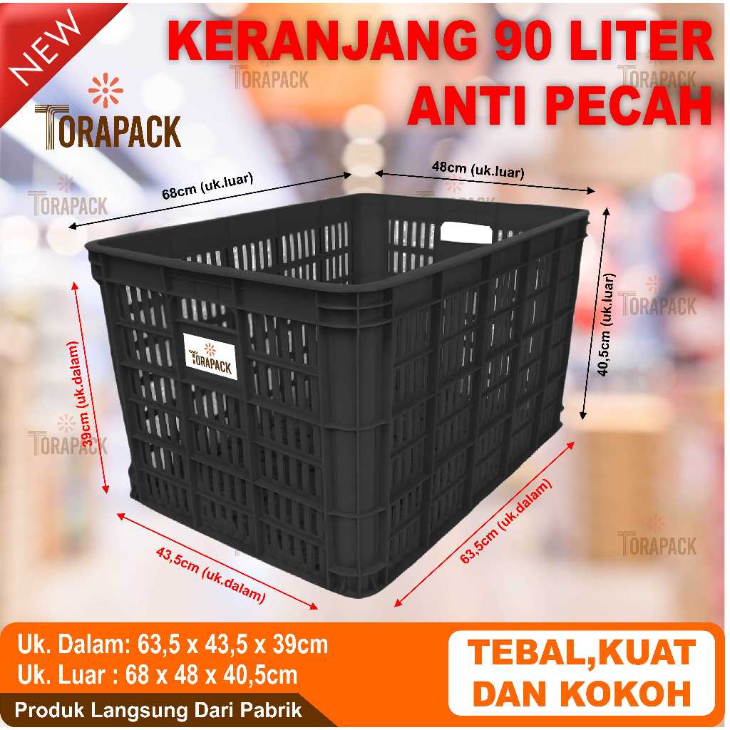 Jual KERANJANG BESAR 90 LITER berkualitas / KRAT BESAR / WADAH BESAR ...