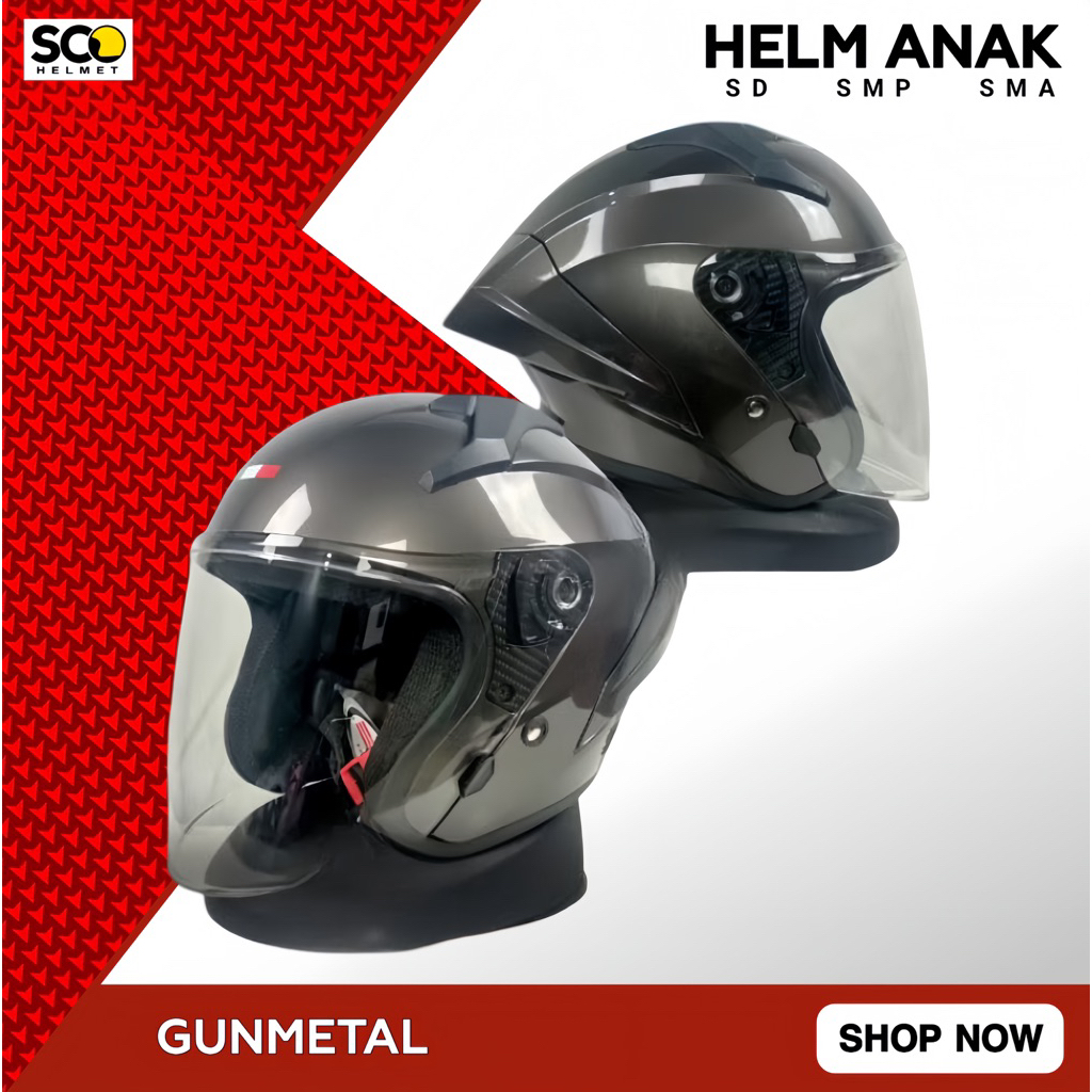 Jual Helm Anak HalfFace SD-SMP-REMAJA Helm Sport Keren Helm Kekinian ...