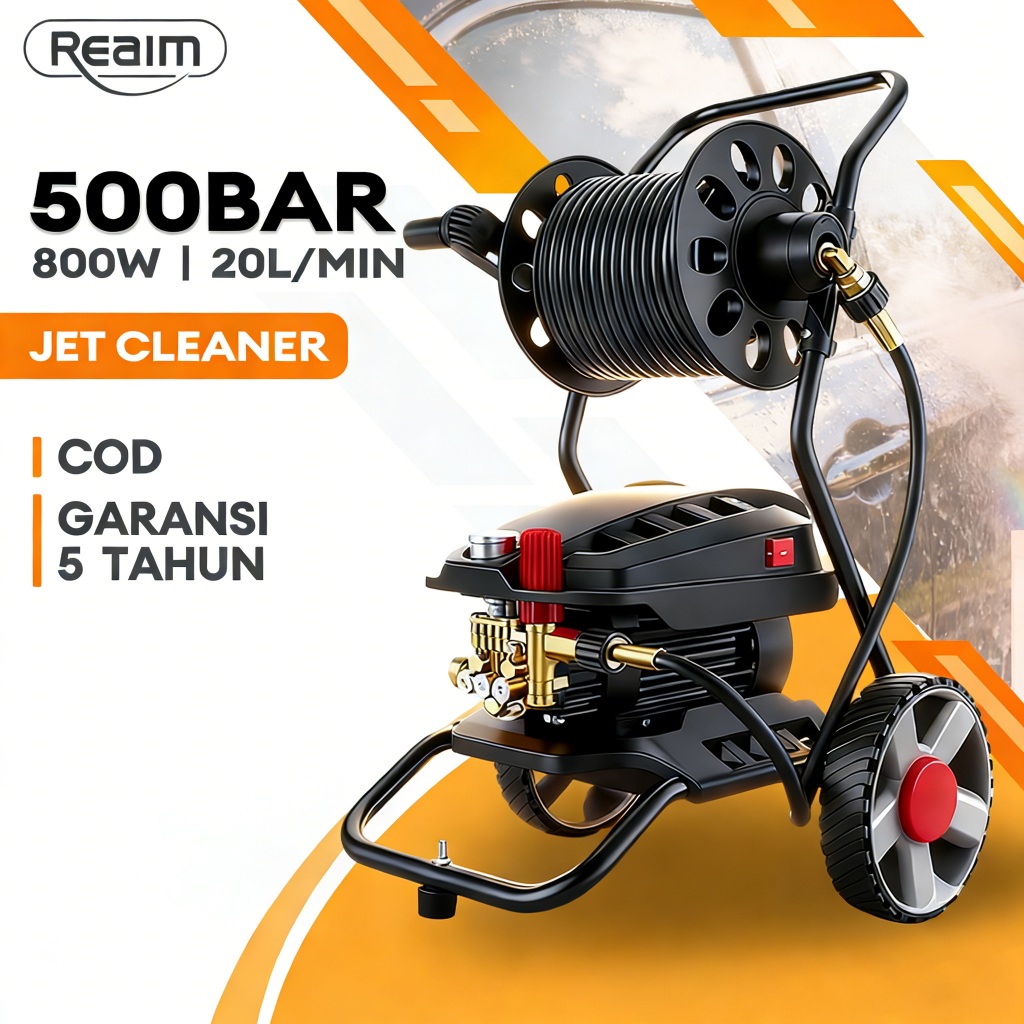 Jual Reaim Jet Cleaner 500Bar 800W: Mesin Steam Pressure Washer dengan ...
