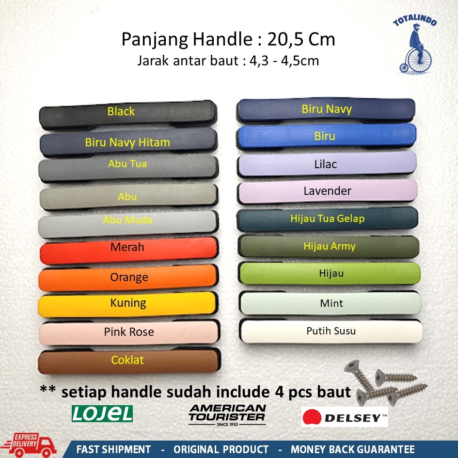 Jual Handle Gagang Koper 20,5 Cm LojeI America Tourism Delsey Handel ...