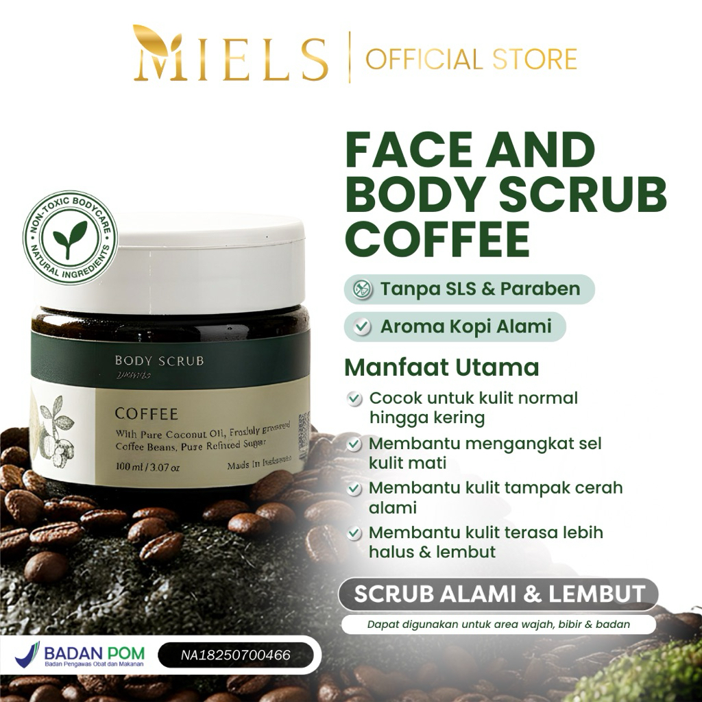 Jual Miels - Coffee Body Scrubs 150ml | Shopee Indonesia