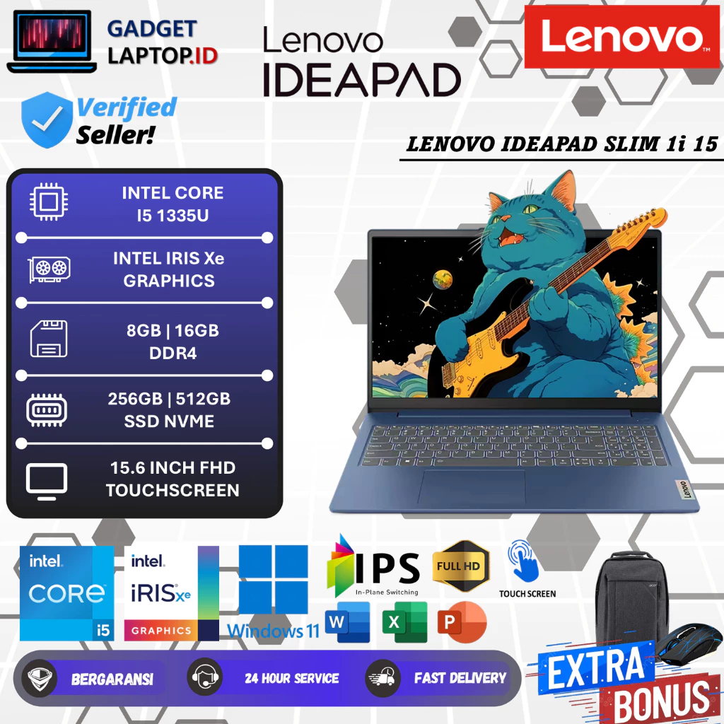Jual Laptop Lenovo IdeaPad Slim 1i 15 Intel Core i5 1335U 16GB 1TB Full ...