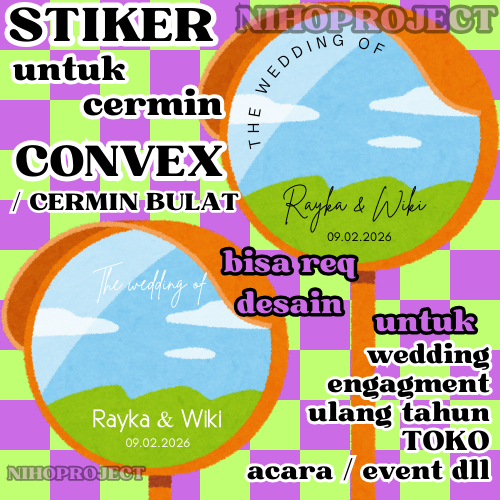 Jual STIKER CERMIN CONVEX STIKER CERMIN CEMBUNG STIKER CERMIN WEDDING ...