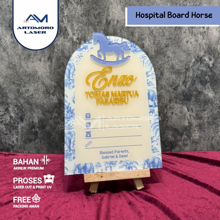 Jual HOSPITAL BOARD AKRILIK KUDA HORSE SHIO 2026 CUSTOM | Shopee Indonesia