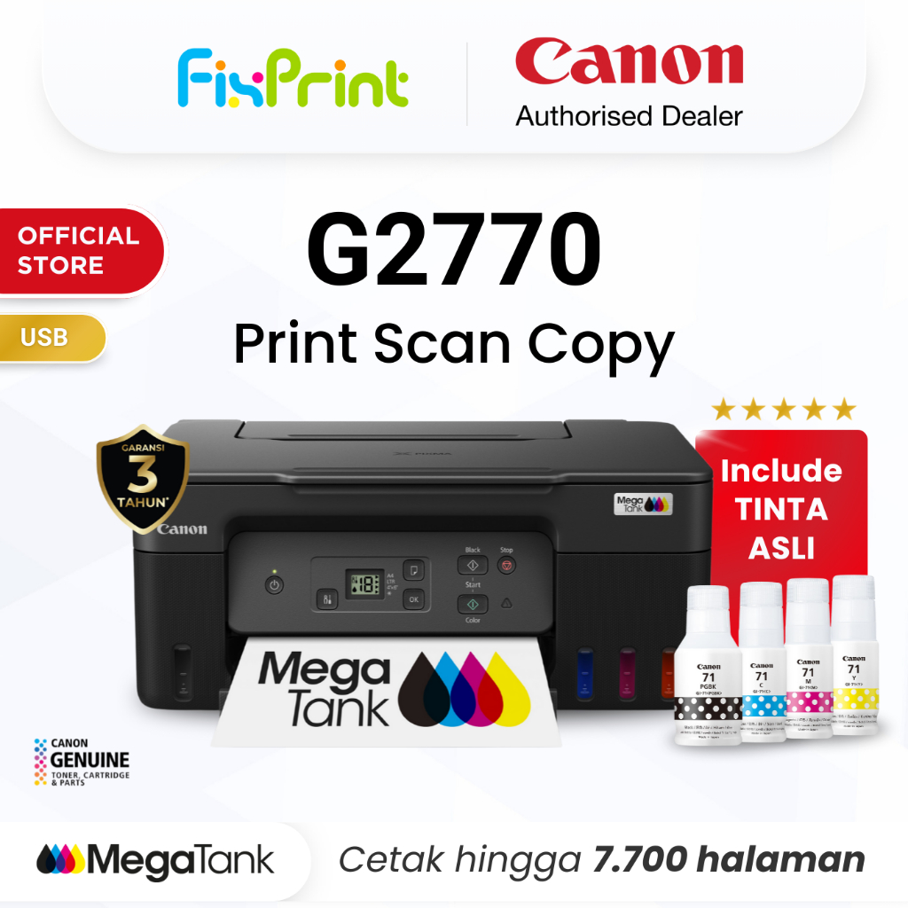 Jual Printer Canon G2770 - Ink Tank All In One Print Scan Copy USB ...