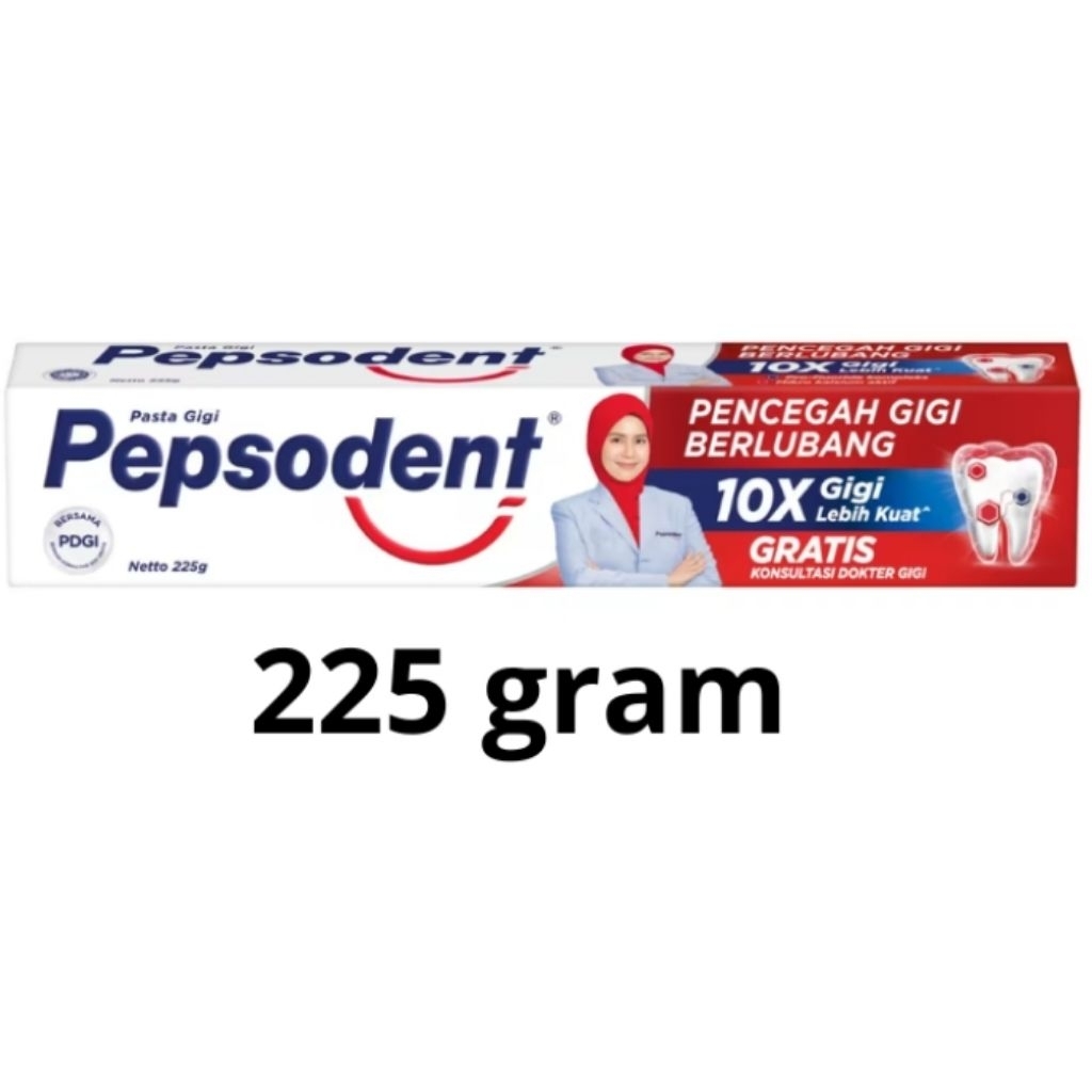 Jual (225 gram) pepsodent pasta gigi pencegah gigi berlubang | Shopee ...