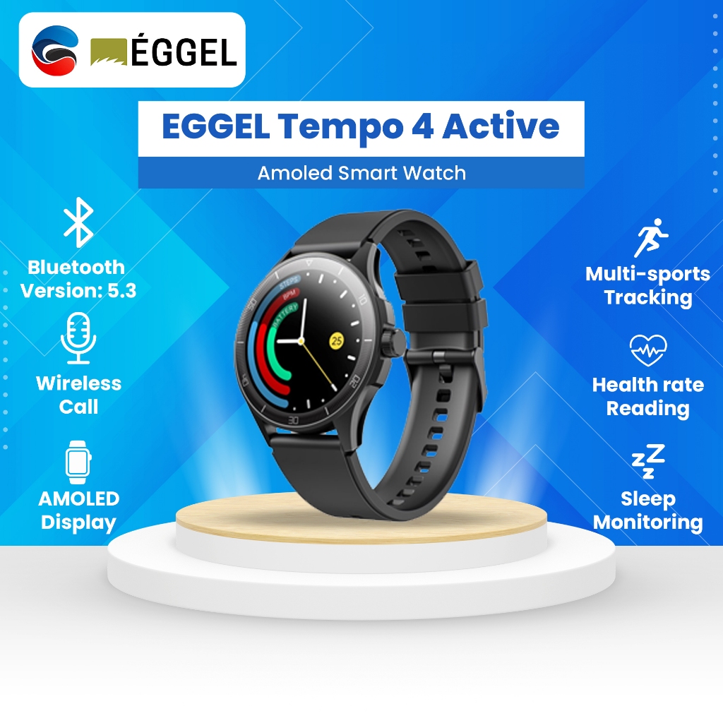 Jual EGGEL Tempo 4 Active Amoled Smart Watch / Smartwatch / Smartband ...