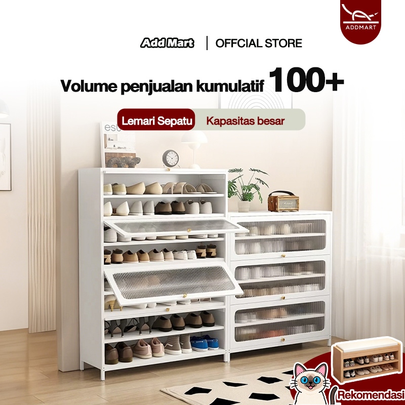 Jual Lemari Sepatu Baja Rumah Tangga Rak Sepatu Susun Besi Tertutup ...