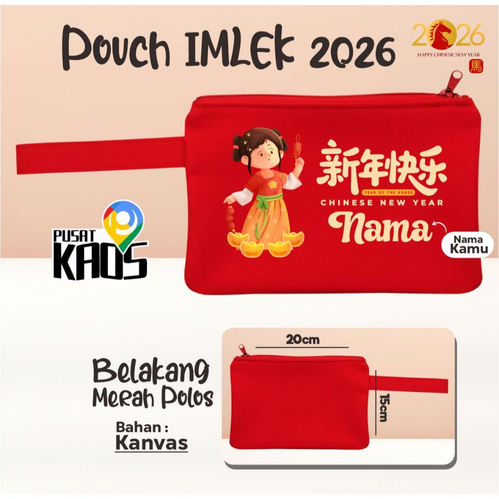 Jual Dompet Angpau Merah Chinese Year Of The Horse Kuda Api 2026 ...