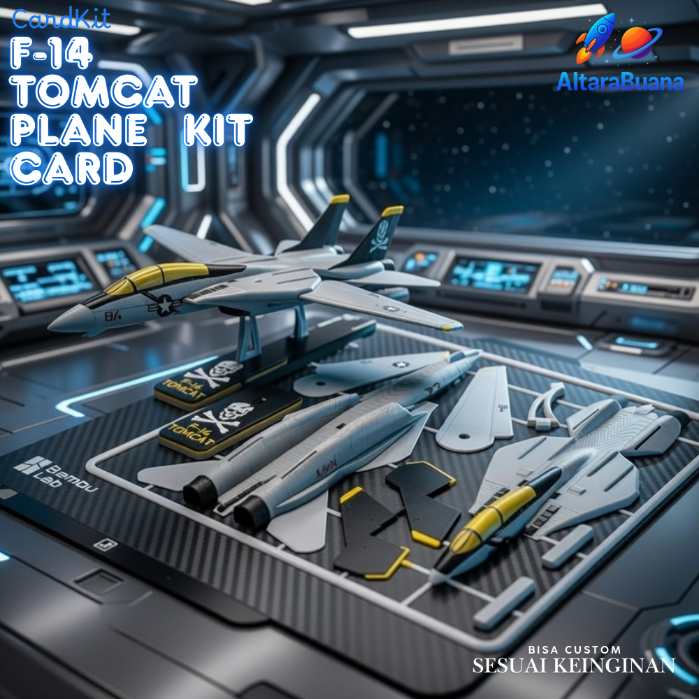 Jual Miniatur Pesawat Tempur F-14 Tomcat Plane Kit Card DIY | Model ...