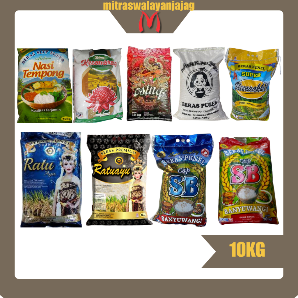 Jual BERAS 10KG ALL MEREK | SB | OSING | RATU AYU | UENAK | | Shopee ...