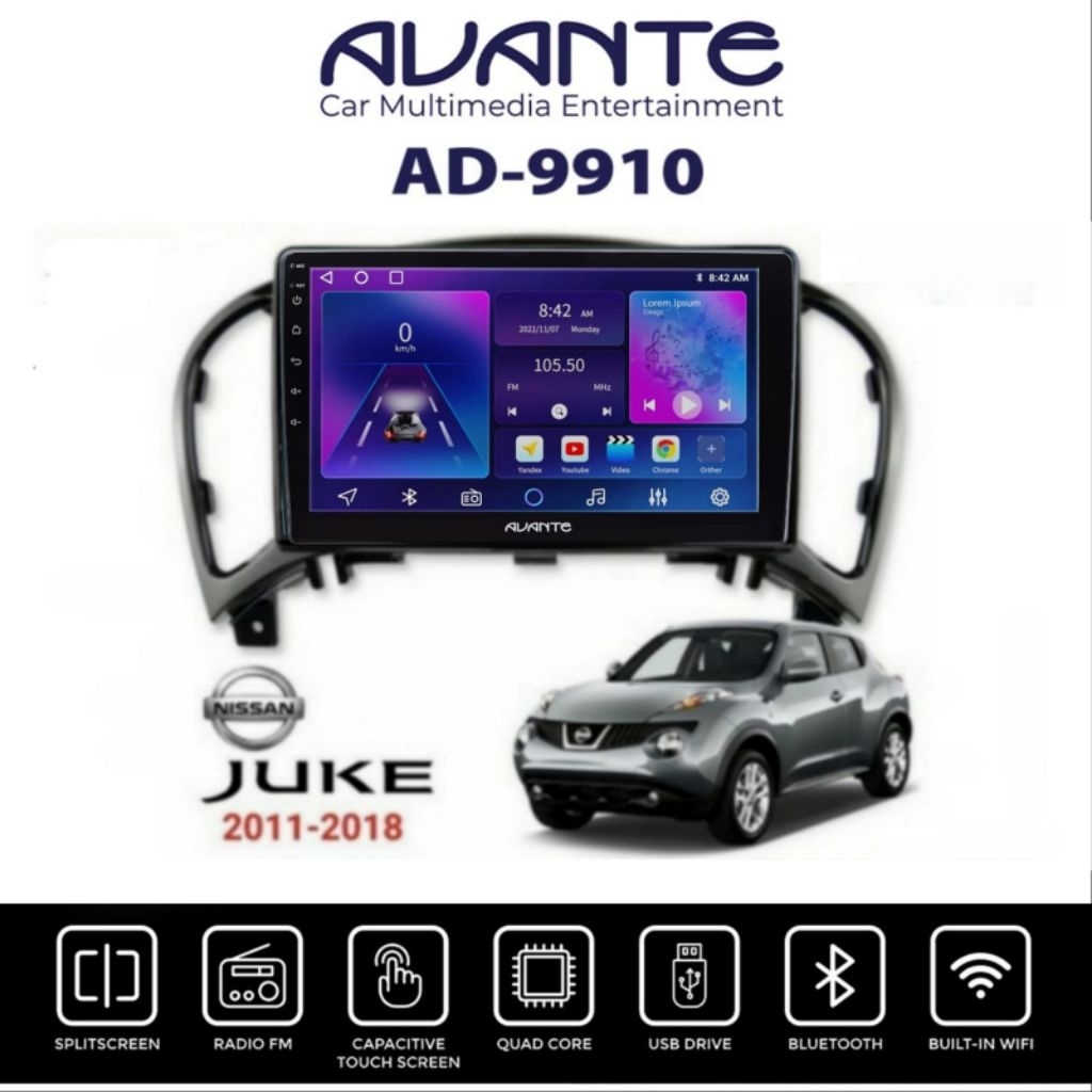 Jual Head unit Android Avante Chorus AD-9910 Karaoke OEM Nissan JUKE ...