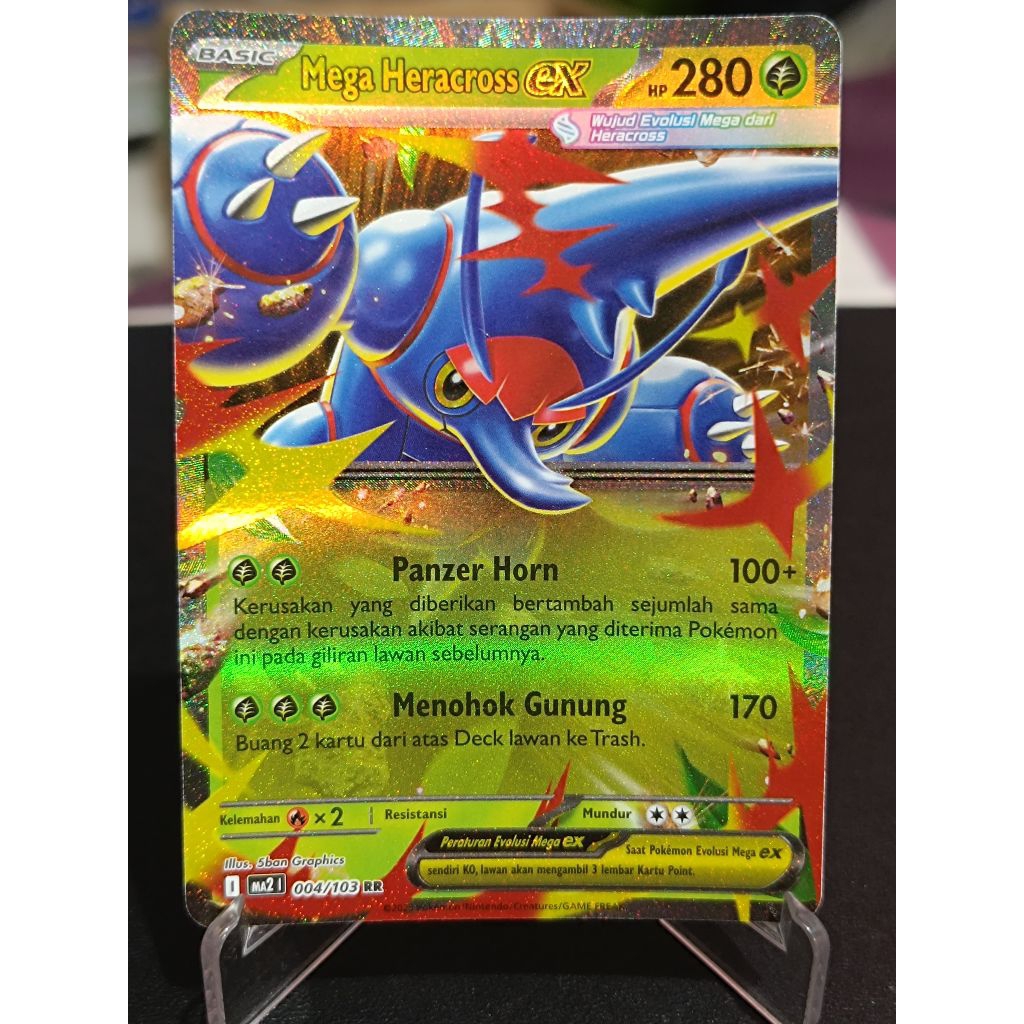 Jual kartu pokemon TCG ori Indonesia Mega heracross ex RR | Shopee ...