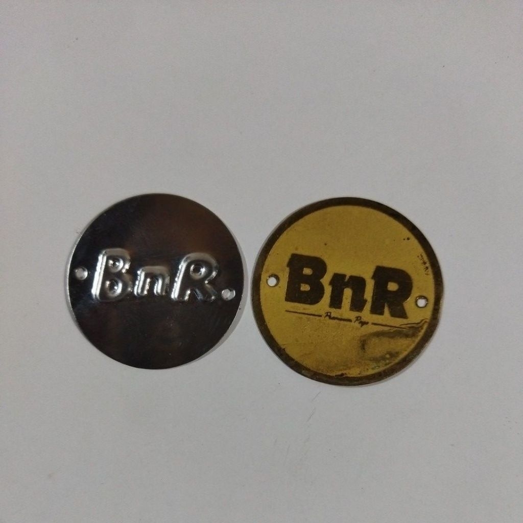 Jual LOGO BNR BULAT SILVER/GOLD HARGA PER 1 PCS BERIKUT BAUT | Shopee ...