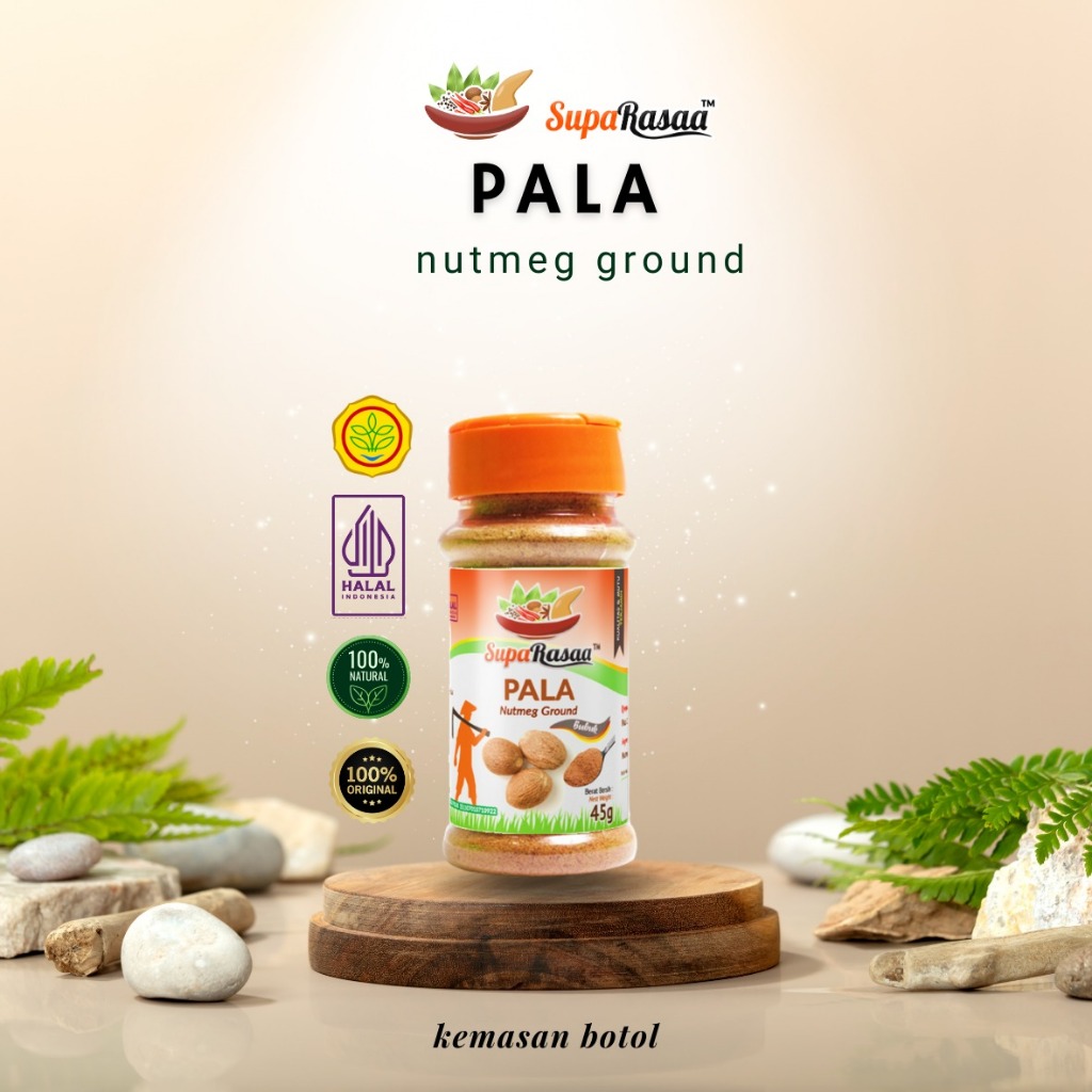 Jual Pala Bubuk Kemasan Botol 45 gr – Bubuk Pala Asli | Rempah Dapur ...