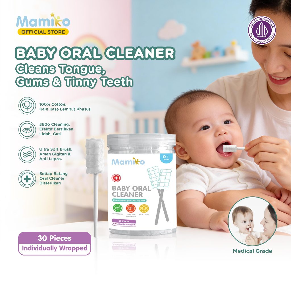Jual Mamiko Pembersih Mulut Bayi New Born Isi 30 PCS | Aman Digunakan ...