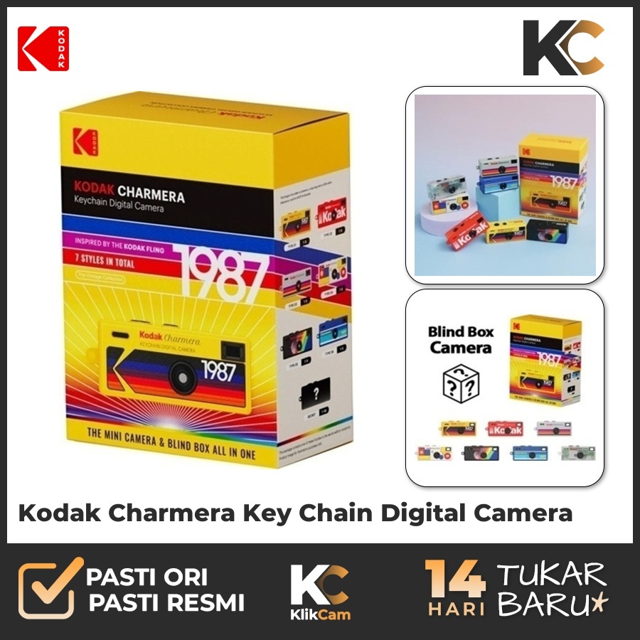 Jual KODAK CHARMERA Mini Camera Keychain Digital Camera Blind Box Kodak ...
