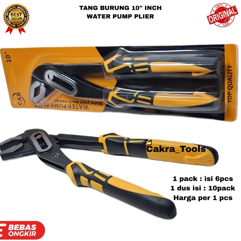 Jual TANG BURUNG 10" INCH TANG PIPA TANG POMPA AIR WATER PUMP PLIER 10 ...