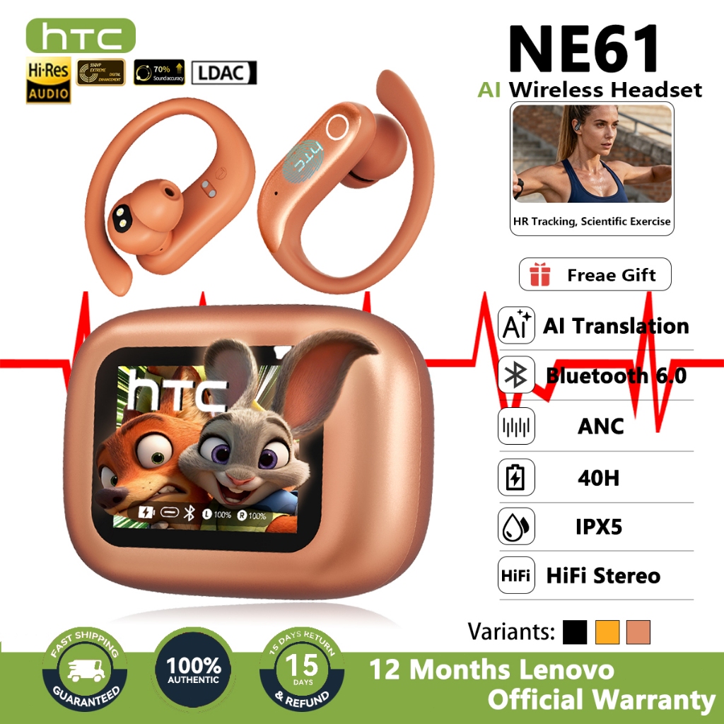 Jual HTC NE61 In-Ear Smart Wireless Bluetooth Headset with Screen ...
