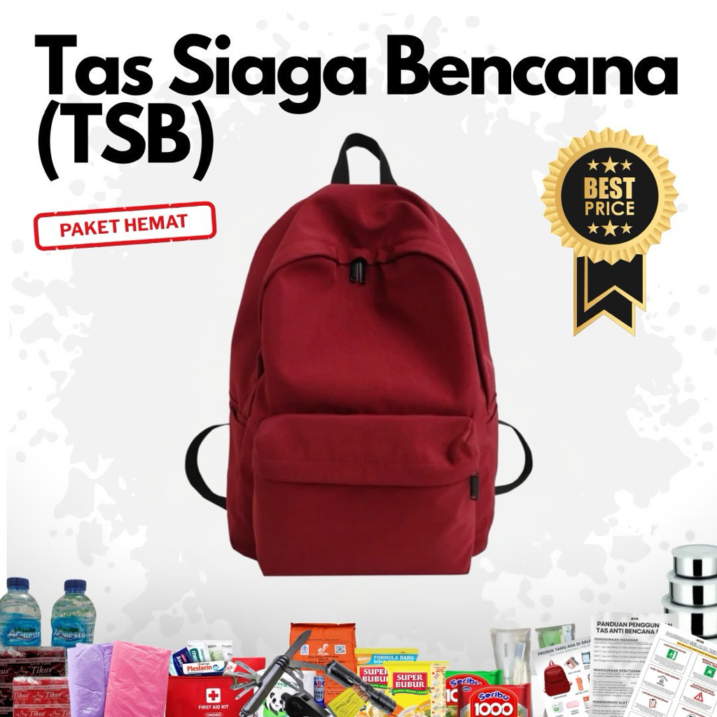 Jual TERMURAH! Paket Hemat Tas Siaga Bencana (TSB) | Tas bertahan hidup ...