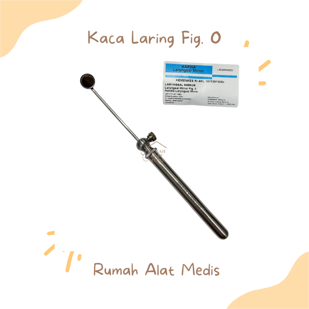 Jual Marwa Kaca Laring Ukuran 0 Plus Handle / Kaca Mulut 0 / Laryngeal ...