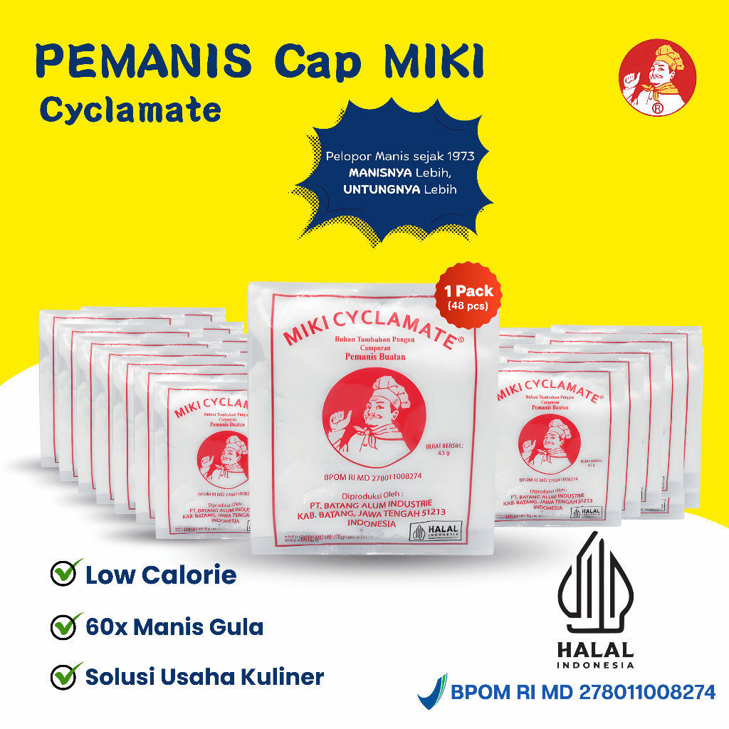 Jual (1 Pack Isi 48 Pcs) MIKI Cyclamate / Pemanis / Sari Manis ...