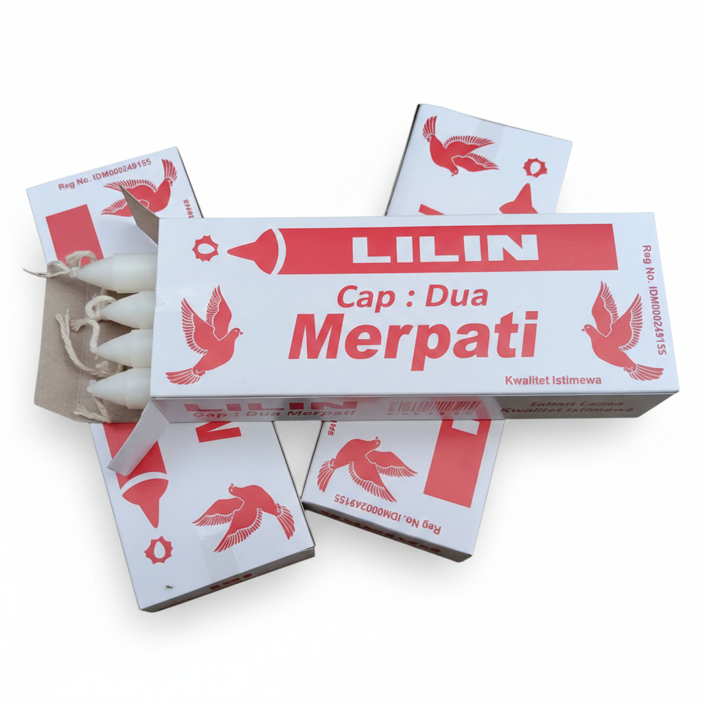 Jual (1pack isi 8 batang) Lilin Lampu Cap 2 Merpati/Lilin Lampu 7 ...