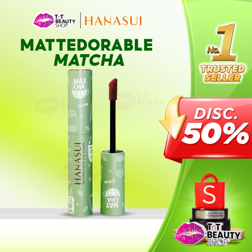 Jual Hanasui Mattedorable Lip Cream Matcha Latte Edition | TnT Beauty ...