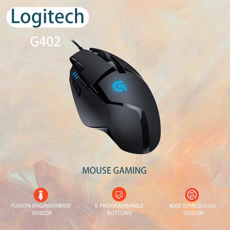 Jual Logitech G402 Wired Gaming Mouse 4,000 DPI Lightweight 8 ...