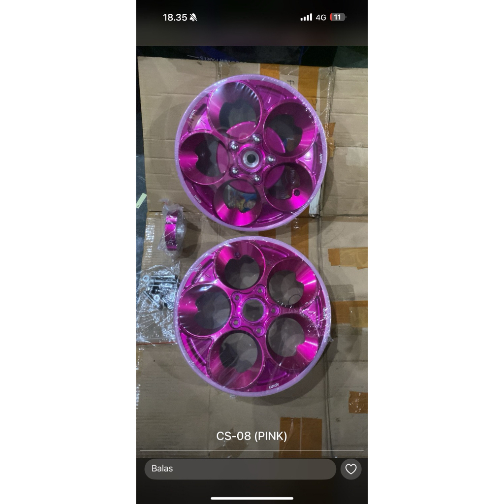 Jual Velg LUIGY CS08 Pink R12 Vespa matic | Shopee Indonesia
