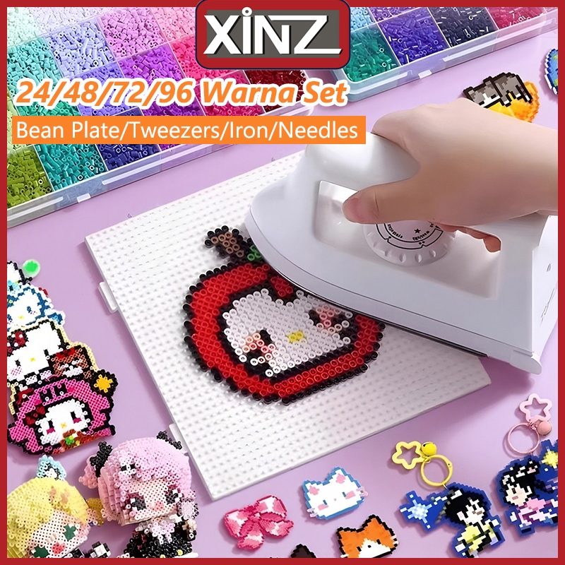 Jual XiNZ 24/48/72/96 Warna Mainan DIY Manik-manik Perler Set Luntur ...