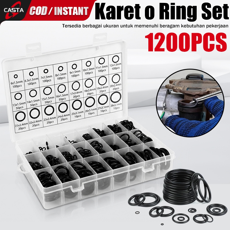 Jual CASTA Seal O-Ring Set NBR 1200PCS / 225PCS dengan Kotak 18-24 ...