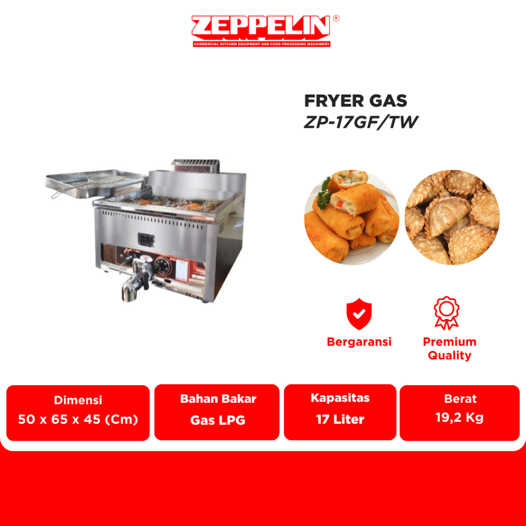 Jual Zeppelin Fryer Gas 17 L (ZP-17GF/TW) | Shopee Indonesia
