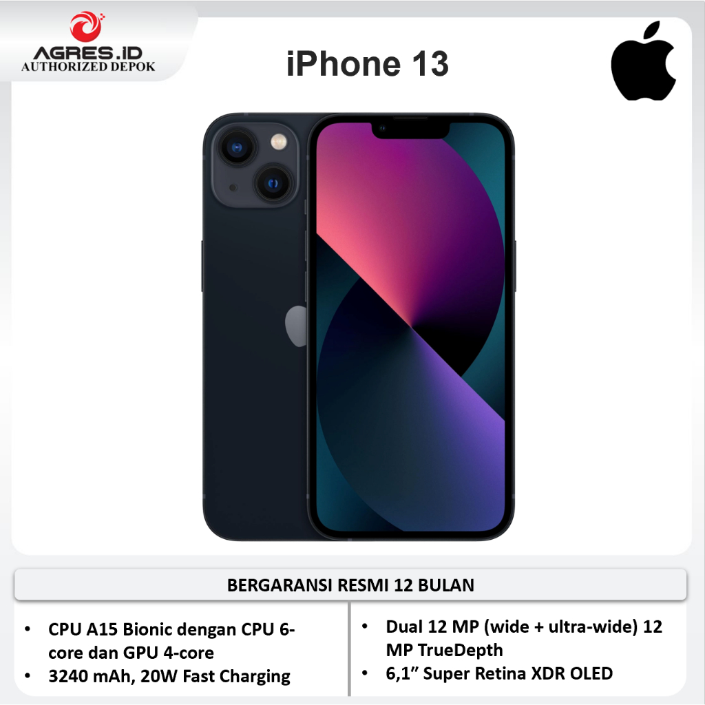 Jual Smartphone Apple iPhone 13 128GB - Garansi Resmi Indonesia ...