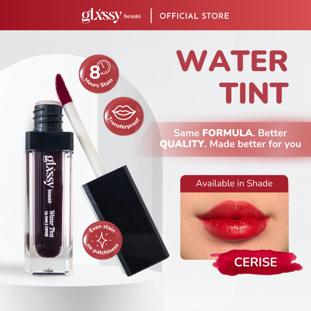 Jual [ORIGINAL FORMULA] Water Tint Lip Stain 8 Jam GLXSSY - Water Tint ...