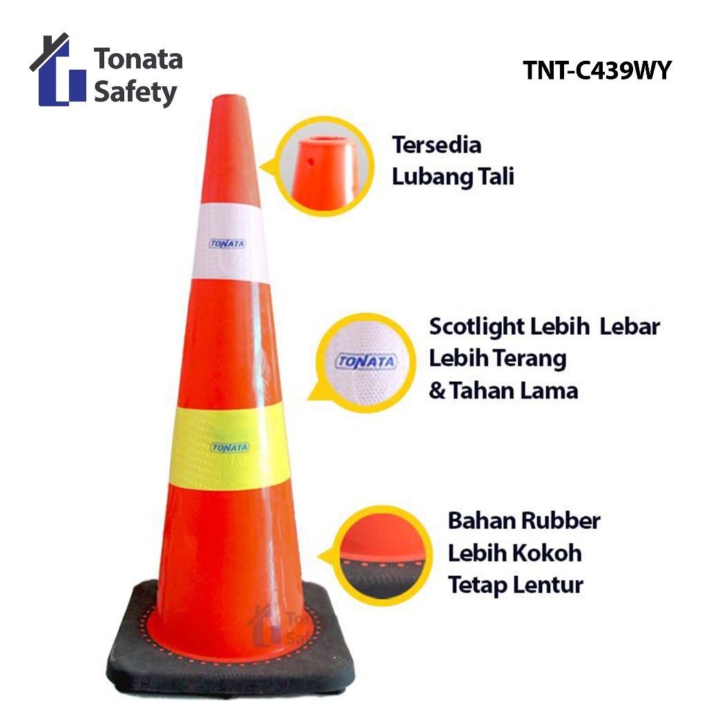 Jual Tonata Safety Traffic Cone 4.3Kg 90cm | Shopee Indonesia