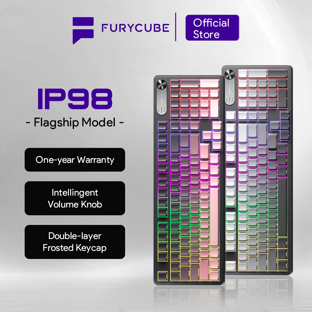 Jual FURYCUBE IP98 Membrane Keyboard Waterproof Wireless Gradient ...
