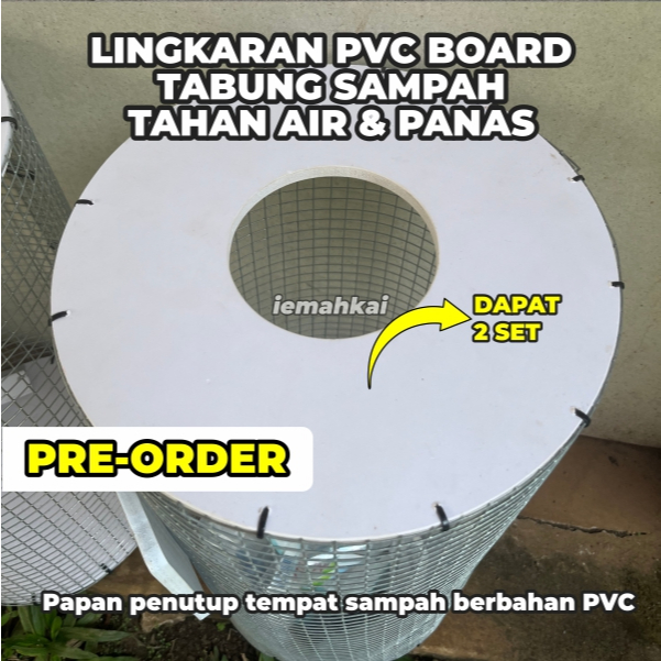 Jual LINGKARAN PVC BOARD TABUNG SAMPAH TAHAN AIR & PANAS (1 Set/2 Pcs ...