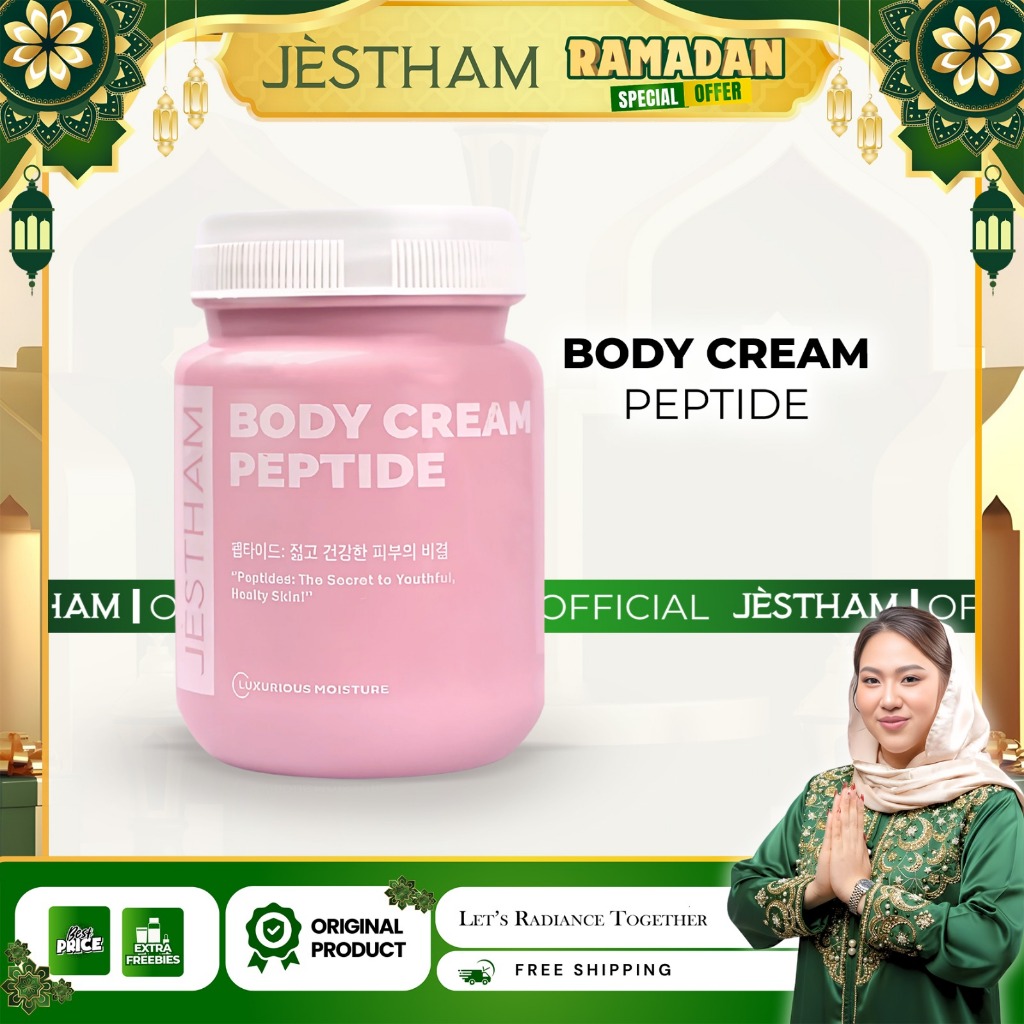 Jual Jestham Body Cream Peptide - Tubuh Leher Mencerahkan | Shopee ...