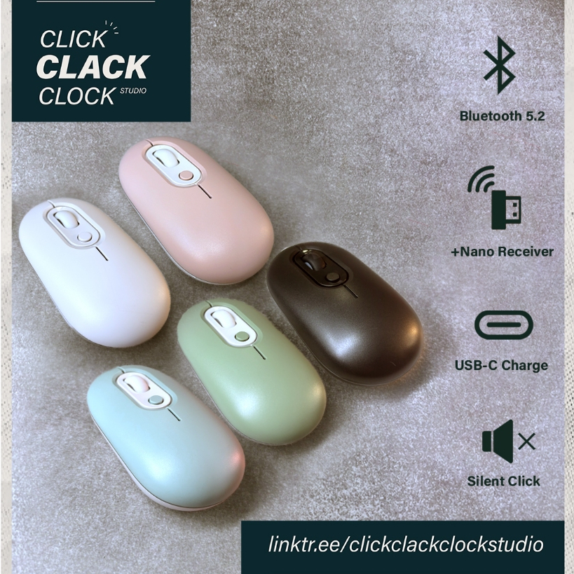Jual Mouse Silent Bluetooth - Click Air Silent Mouse - Bluetooth 5.2 ...