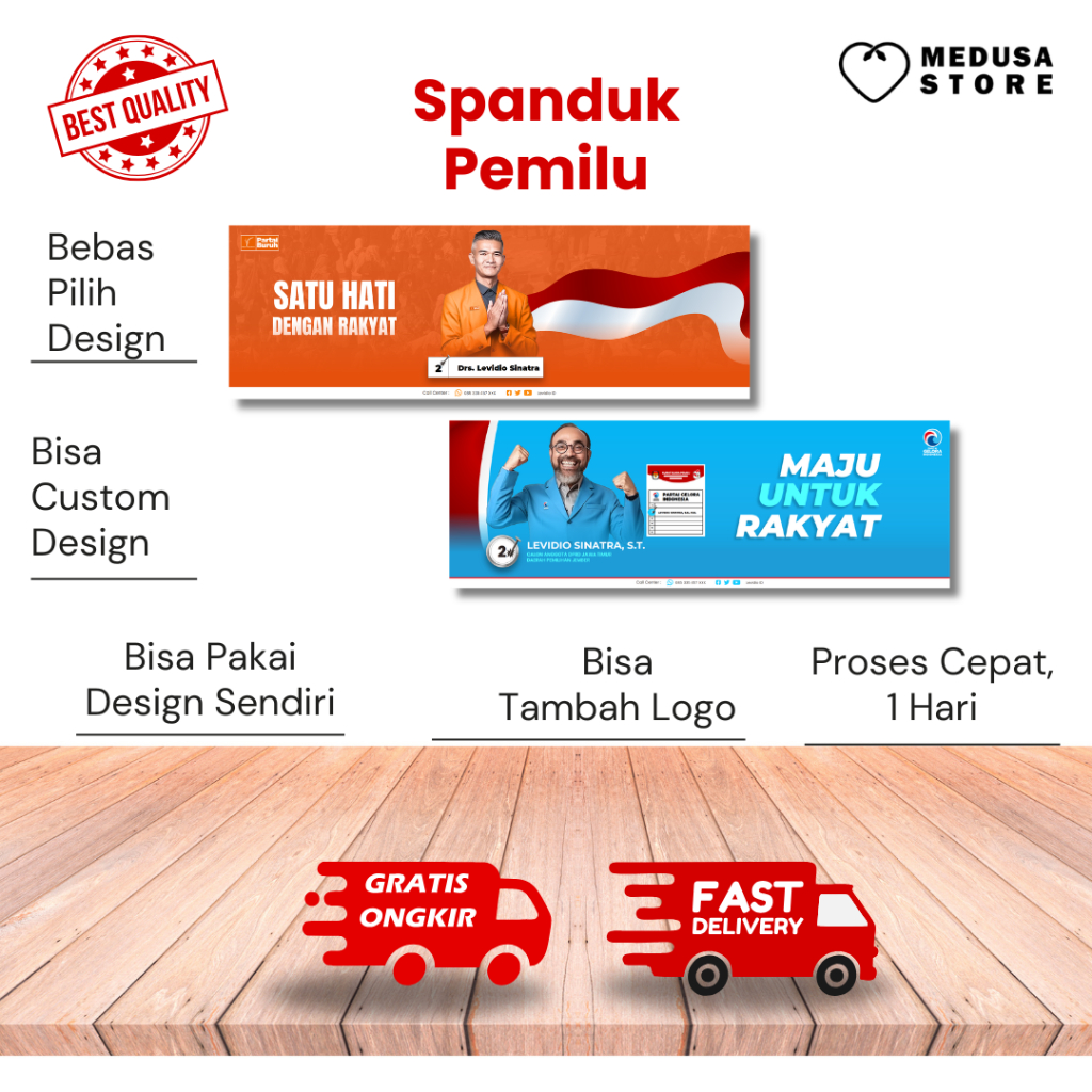 Jual Banner Spanduk Pemilu pilkada, Caleg, Gubernur Walikota - Custom 1 ...