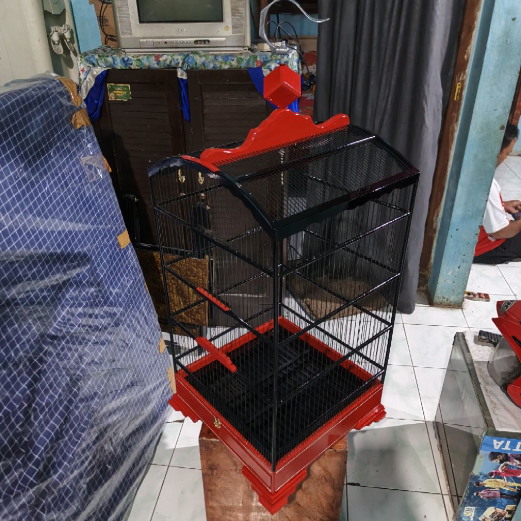 Jual sangkar kosan ceper ukuran 40x40 ruji fiber warna merah ,paking ...